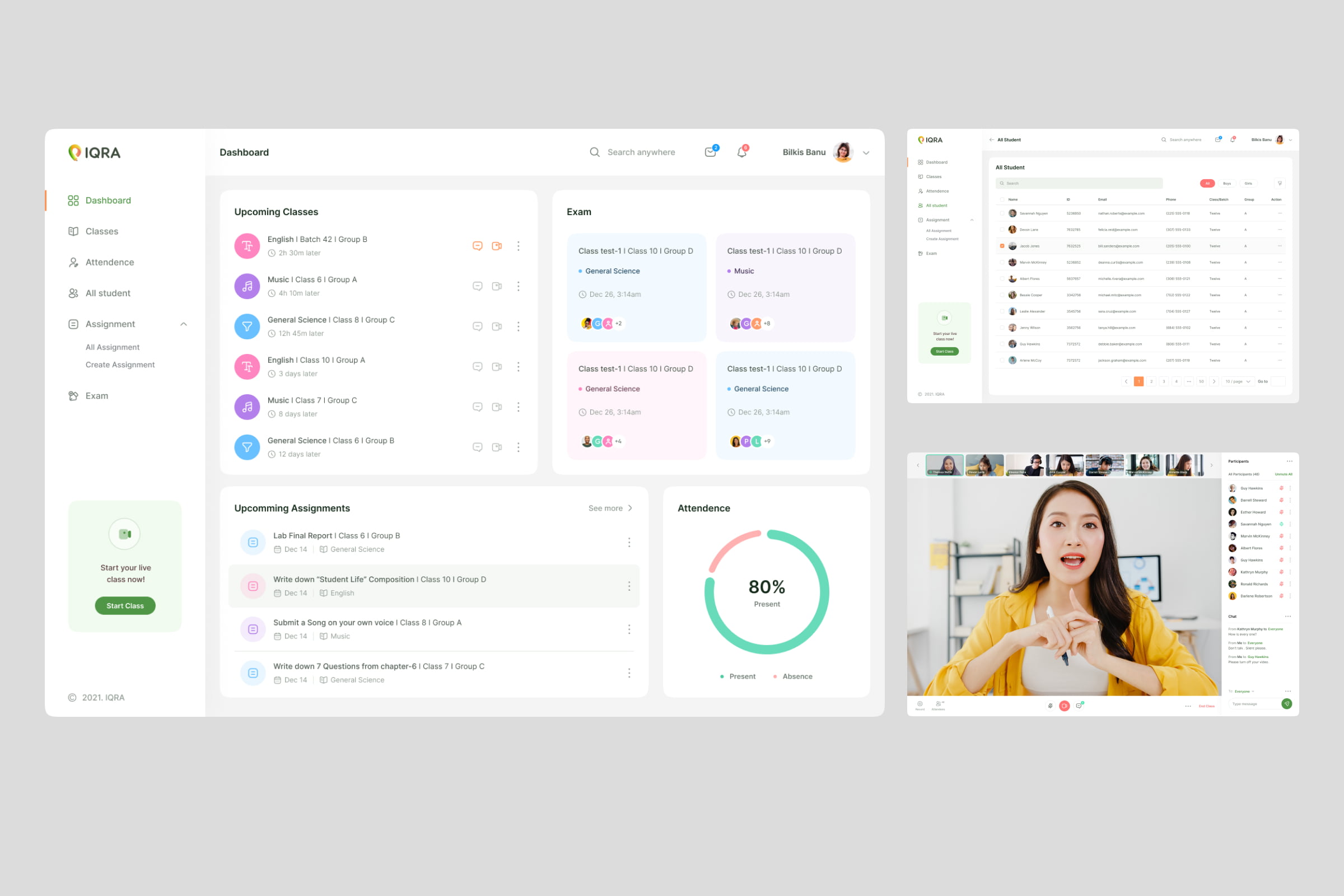 IQRA - Online Class Management Web Application - Rethink Lab